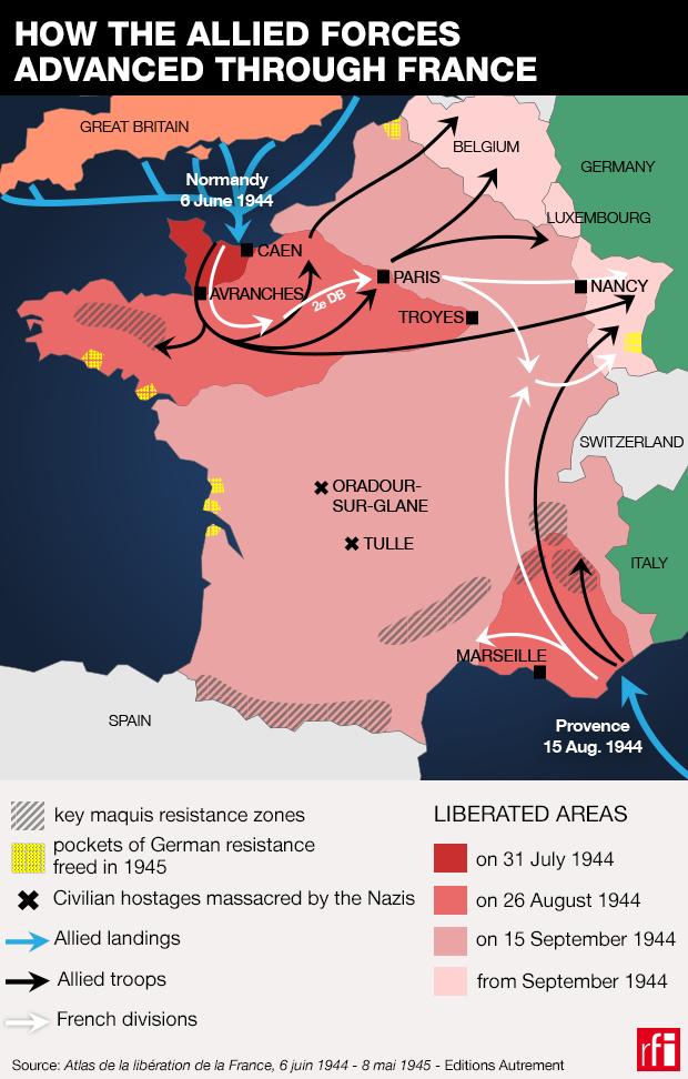 WW II LANDING IN NORMANDY - D-Day, hour by hour - RFI